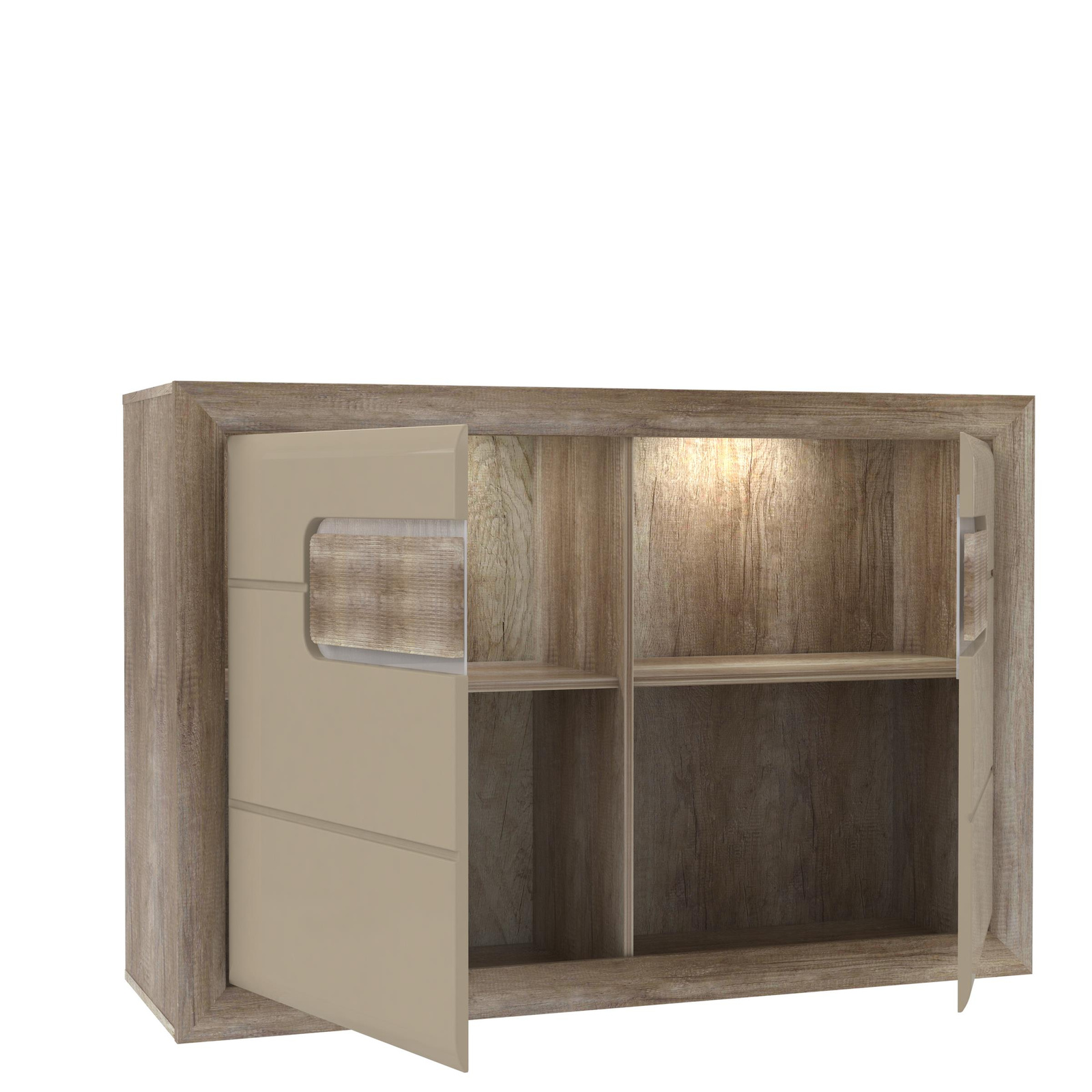 Komoda Tiziano Forte, niska, z szafkami do salonu - sklep mebleolimp.pl